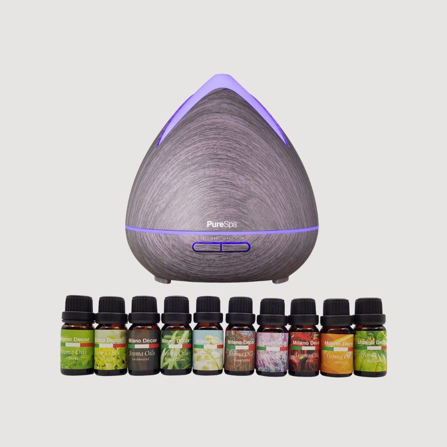 Ultrasonic Mist Diffuser with 10 Diffuser Oils – Serenato